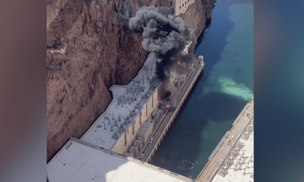 Explosion at Hoover Dam as transformer catches fire