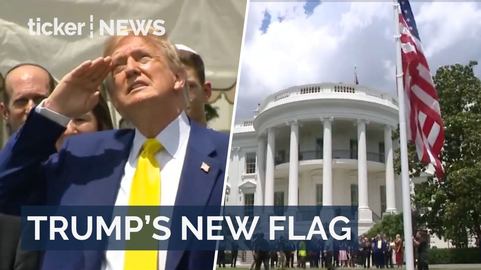 Trump installs new 88-foot flagpoles at White House