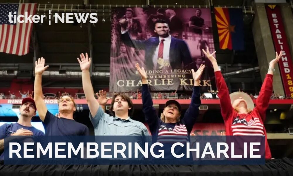 Trump and Republicans honour Charlie Kirk at Arizona memorial
